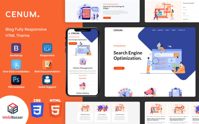Cenum - Multipurpose HTML Website Template - Template Witch