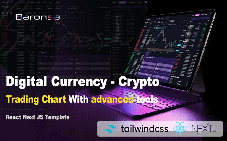 Chartsa - Crypto Trading Chart With Advanced Tools React Next JS and Tailwind Template ...