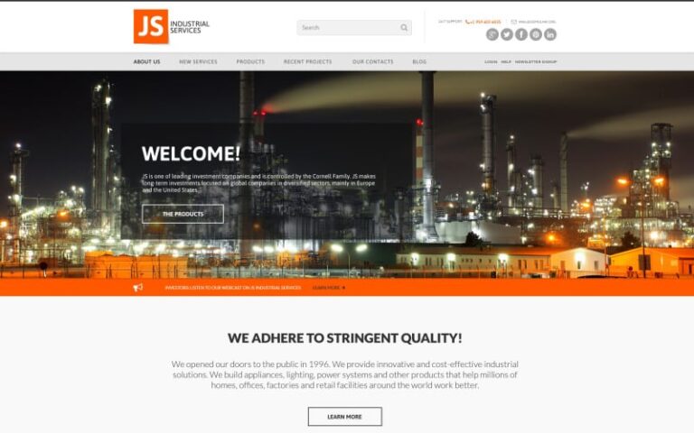 Civil Engineering Responsive Website Template - Template Witch