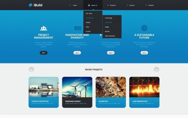 Civil Engineering Website Template - Template Witch