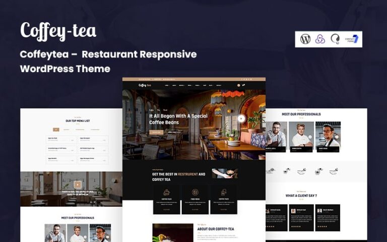 Coffeytea - Restaurant Responsive WordPress Theme - Template Witch