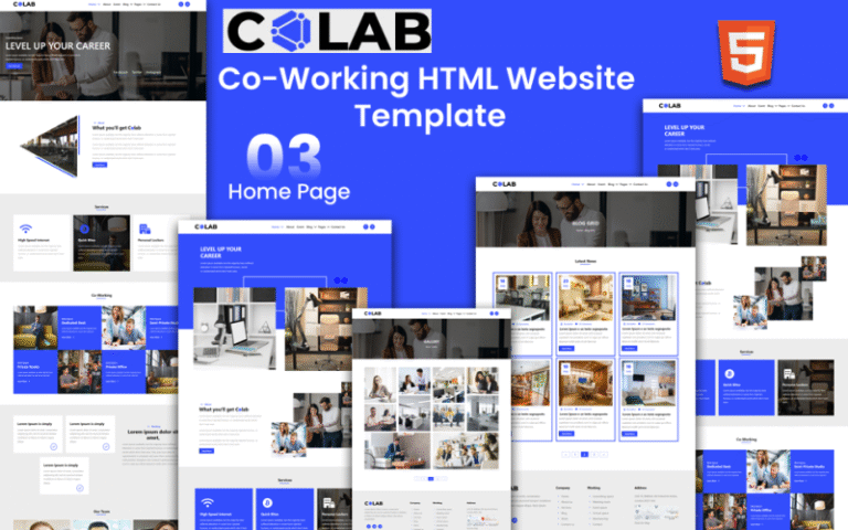 Colab - Co-Working HTML Website Template - Template Witch