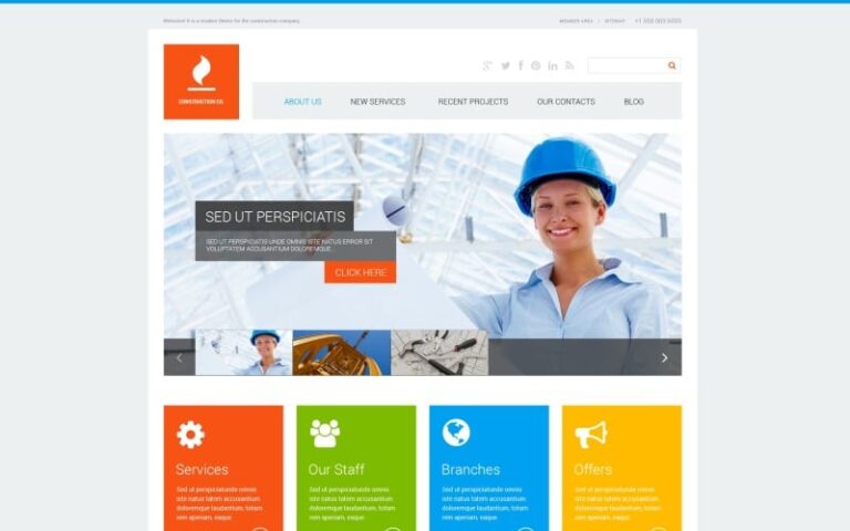 Construction Co WordPress Theme - Template Witch