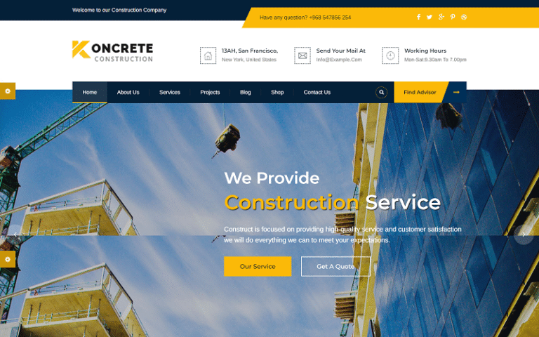 Constructo - Construction Building HTML Template - Template Witch