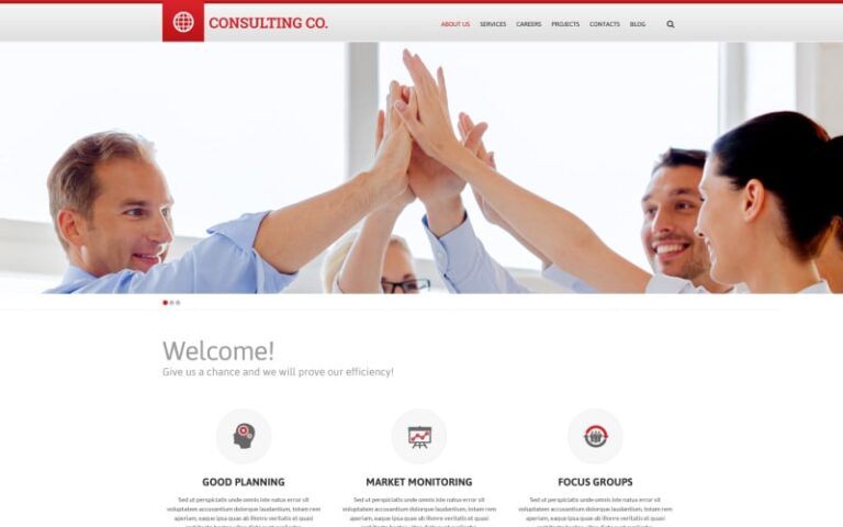 Consulting Responsive Website Template - Template Witch
