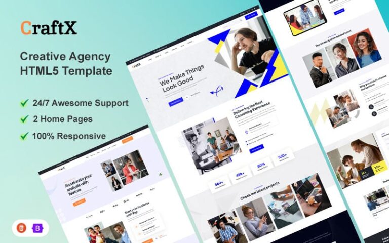Craftx - Creative Agency HTML5 Template - Template Witch