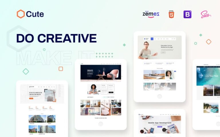 Cute - Universal Multipurpose Creative HTML Website Template - Template ...