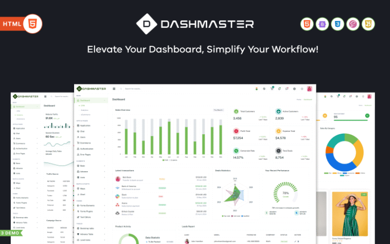Dashmaster – Bootstrap 5 Admin & Dashboard Template - Template Witch