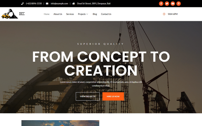 Dcc- Contractor & Building Construction Elementor Template Kit ...