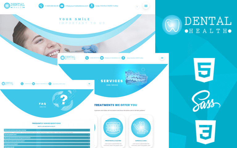 Dental Health Creative Responsive HTML5 & CSS3 Theme Website Template ...