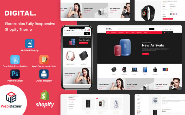 Digital - Multipurpose Electronics Shopify Theme - Template Witch