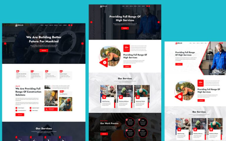 Drilux - Construction HTML Template - Template Witch