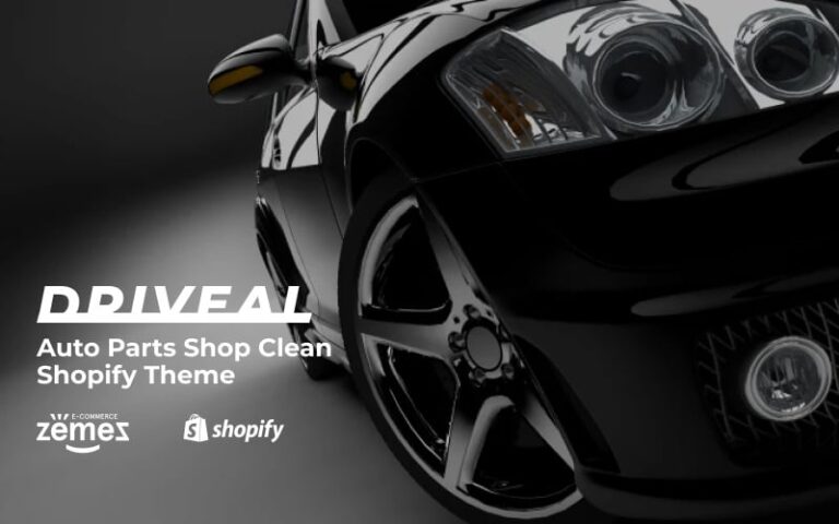 Driveal - Auto Parts Shop Clean Shopify Theme - Template Witch