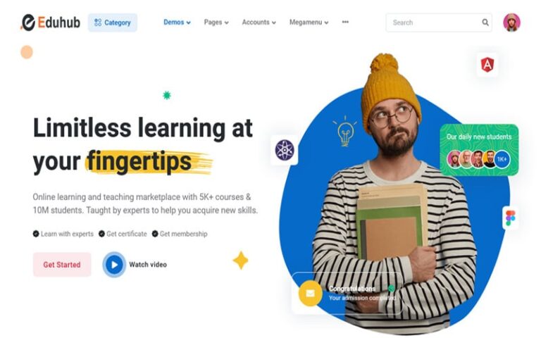 Eduhub – LMS, Education and Course Template - Template Witch