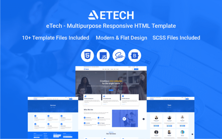 eTech - Multipurpose HTML Website Template - Template Witch