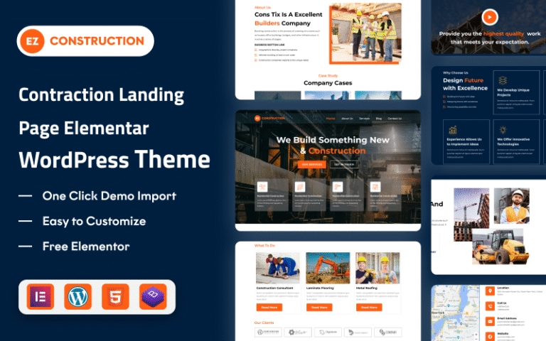 EZ-Construction: A Dynamic WordPress Theme for Revolutionizing Your Construction Business ...