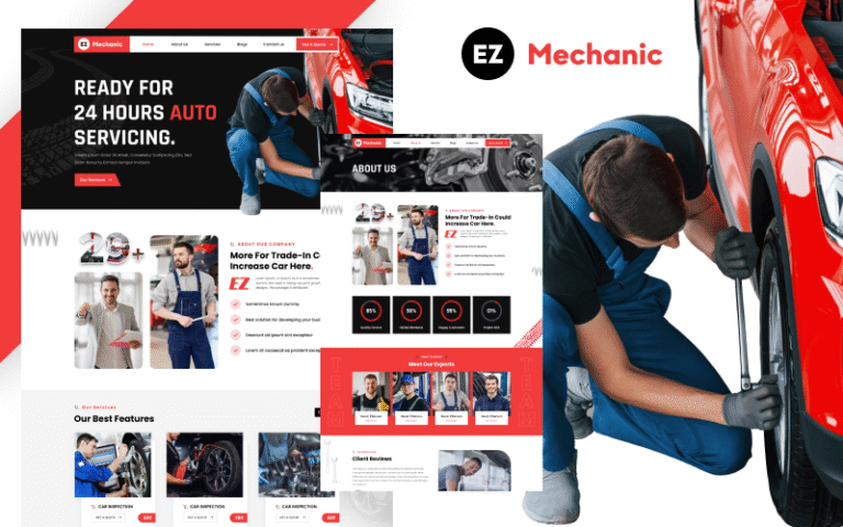 EZ-Mechanic : Lead Your Auto Repair Business Forward with WordPress - Template Witch