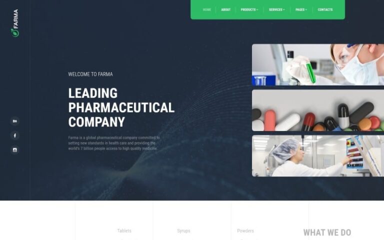 Farma - Pharmacy Multipage Clean Bootstrap HTML Website Template - Template Witch