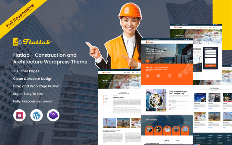 Flatlab - Construction and Architecture Wordpress Theme - Template Witch