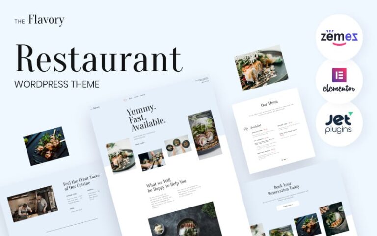 Flavory - Restaurant and Cafe WordPress Theme - Template Witch