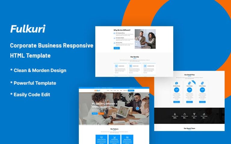 Fulkuri – Corporate Business Website Template - Template Witch