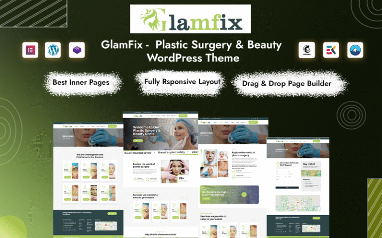 GlamFix - Plastic Surgery & Beauty WordPress Theme - Template Witch