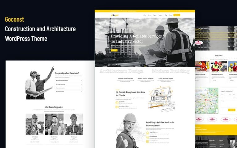 Goconst - Construction and Architecture WordPress Theme - Template Witch