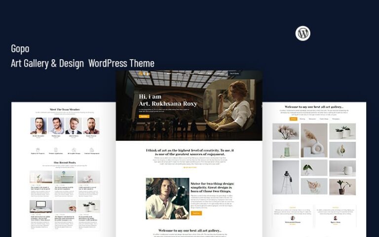 Gopo - Art Gallery & Design WordPress Theme - Template Witch