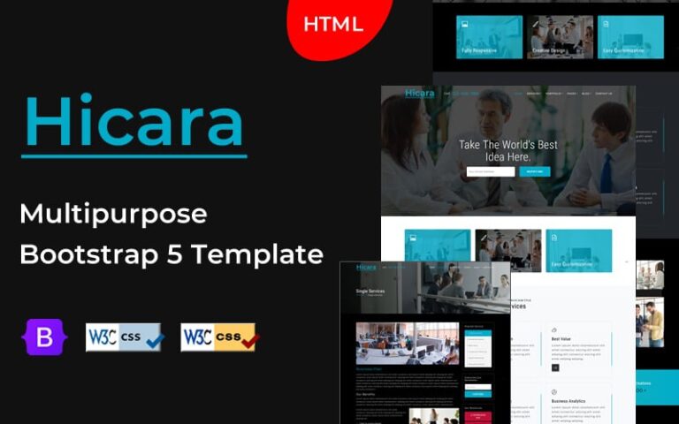 Hicara - Multipurpose Bootstrap 5 HTML Template - Template Witch