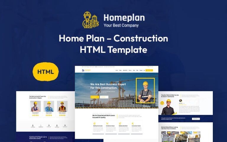 HomePlan – Construction Website Template - Template Witch