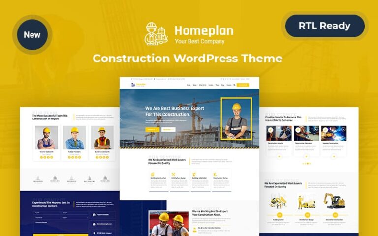 Homeplan – Construction WordPress Responsive Theme - Template Witch