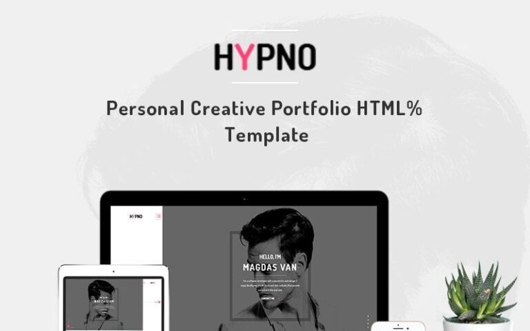 Hypno - Personal Creative Portfolio Website Template - Template Witch