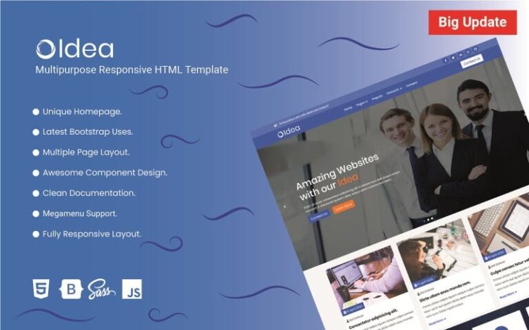 Idea - Multipurpose Bootstrap Responsive HTML Website Template - Template Witch