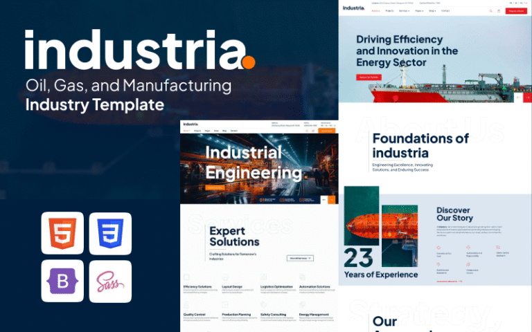 Industria - Modern Oil, Gas, and Industrial Engineering Bootstrap 5 & HTML5 Template - Template ...