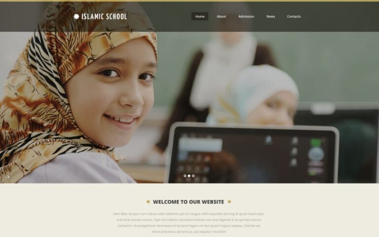 Islamic School Website Template - Template Witch
