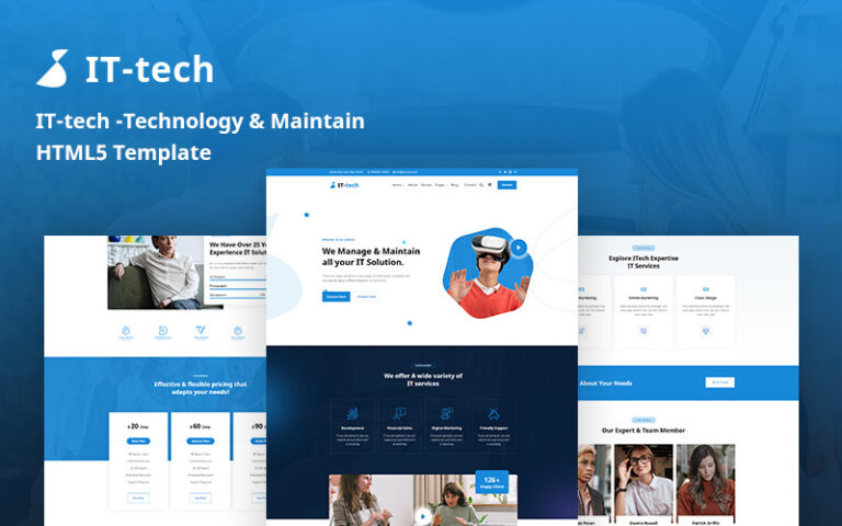 Ittech – Technology & Maintain Responsive Website Template - Template Witch
