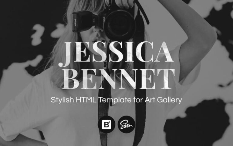 Jessica Bennett - Photographer Portfolio HTML5 Website Template - Template Witch