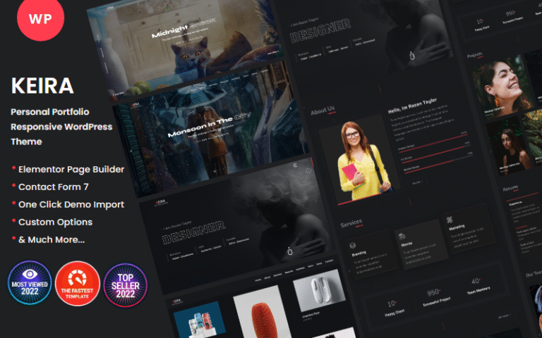 Keira - Personal Portfolio WordPress Theme - Template Witch