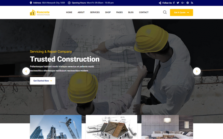 Koncrete - Construction Building Business HTML Template - Template Witch