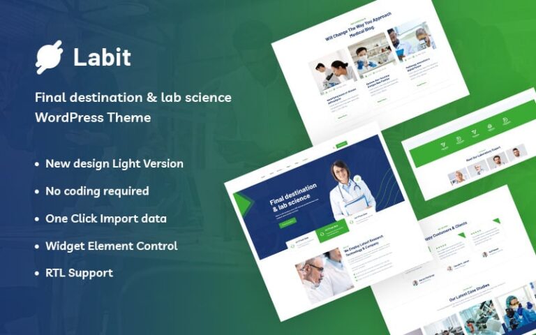 Labit - Final Destination And Lab Science WordPress Theme - Template Witch
