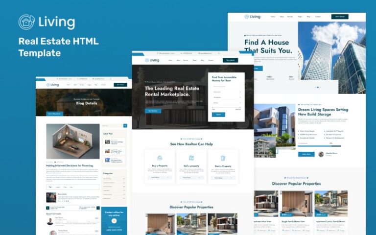 Living- Real Estate HTML Template - Template Witch