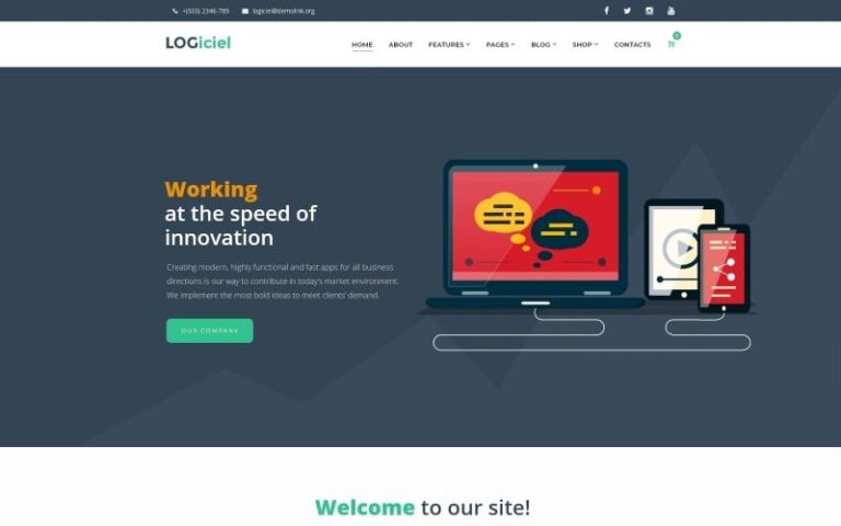 Logiciel - Software Company WordPress Theme | WordPress Theme for Software Companies & Tech ...