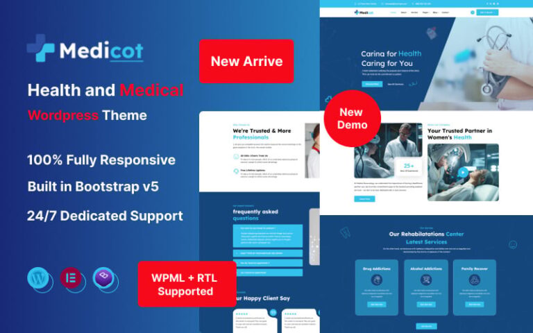 Medicot - Medical Equipment WordPress Theme - Template Witch