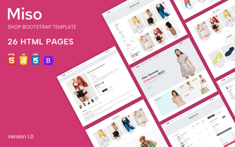 Miso - Modern Shop Bootstrap Template - Template Witch