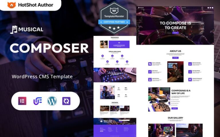 Musical - Composer And Music Portfolio WordPress Elementor Theme ...