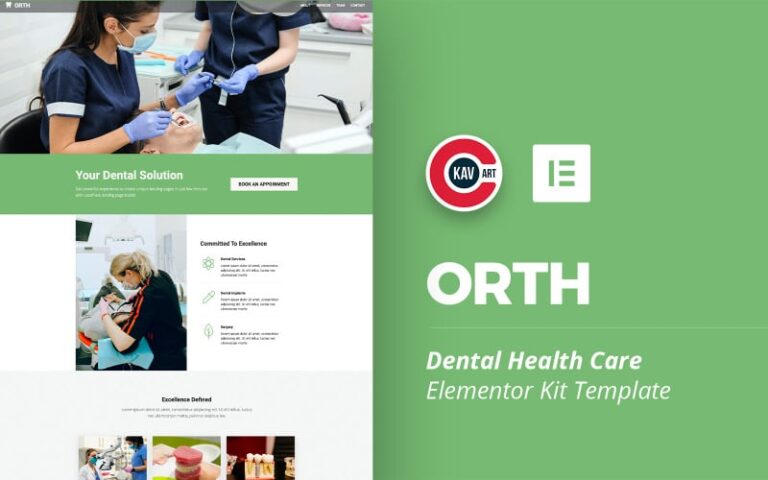 Orth - Dental Health Care Elementor Kit - Template Witch