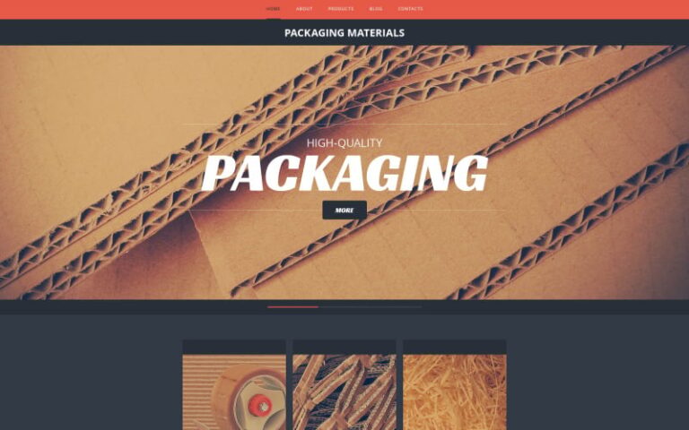 Packaging Responsive Website Template - Template Witch