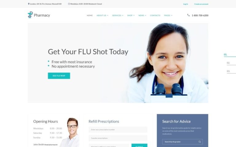 Pharmacy - Medical Multipage HTML5 Website Template - Template Witch