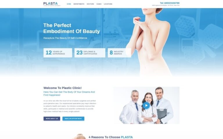 Plasta - Medical WordPress Elementor Theme - Template Witch