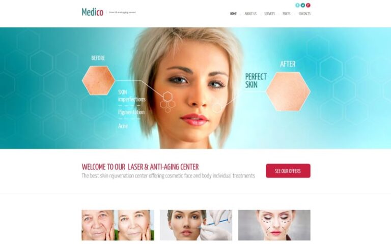 Plastic Surgery Responsive Website Template - Template Witch